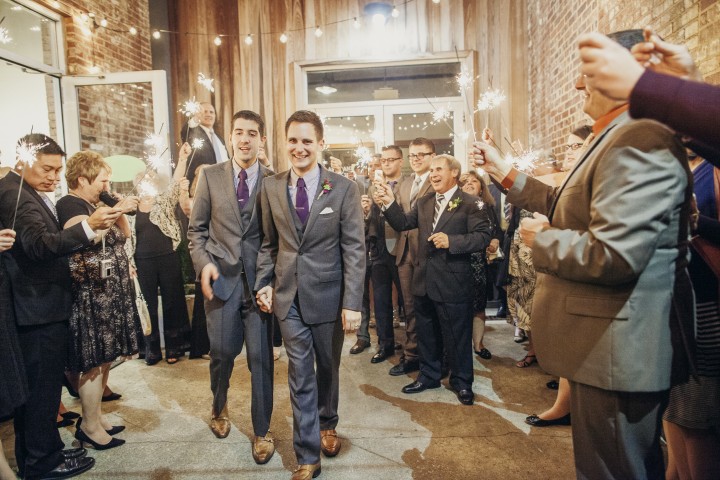 Let your love shine with a wedding sparkler exit