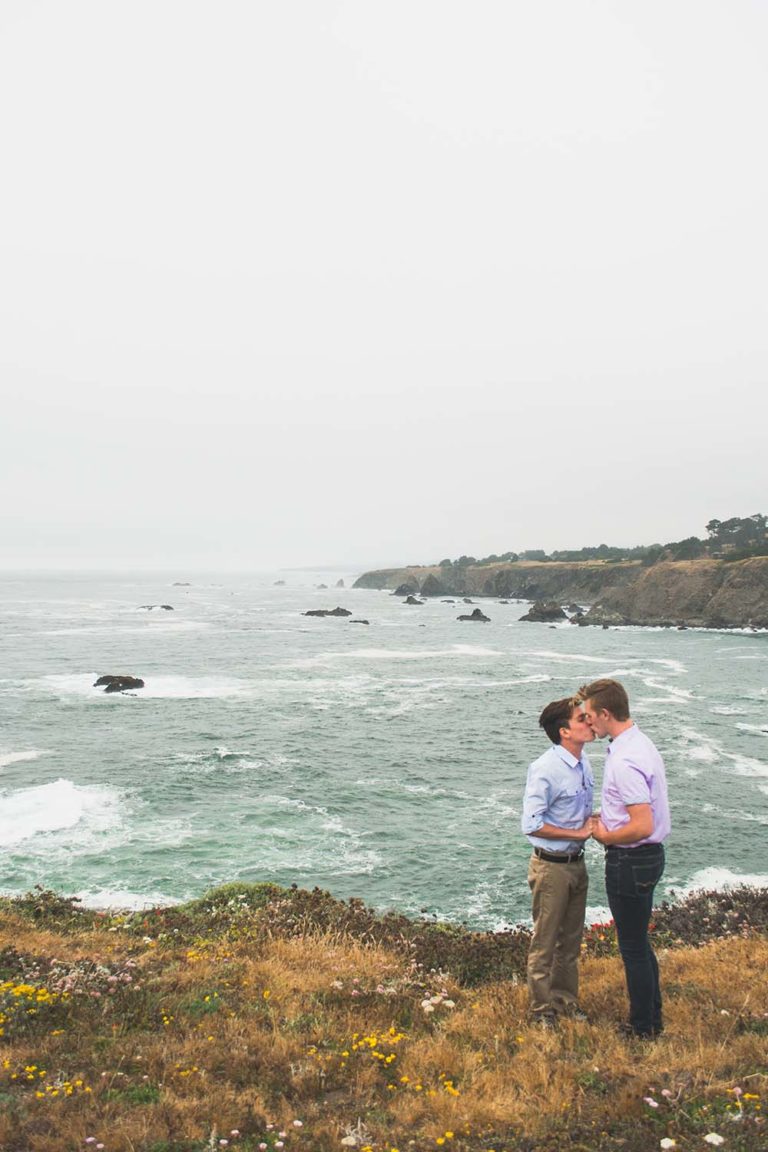 Navarro Point, California foggy engagement shoot | Equally Wed