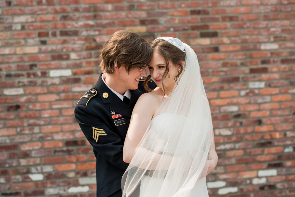 Modern Jewish military wedding