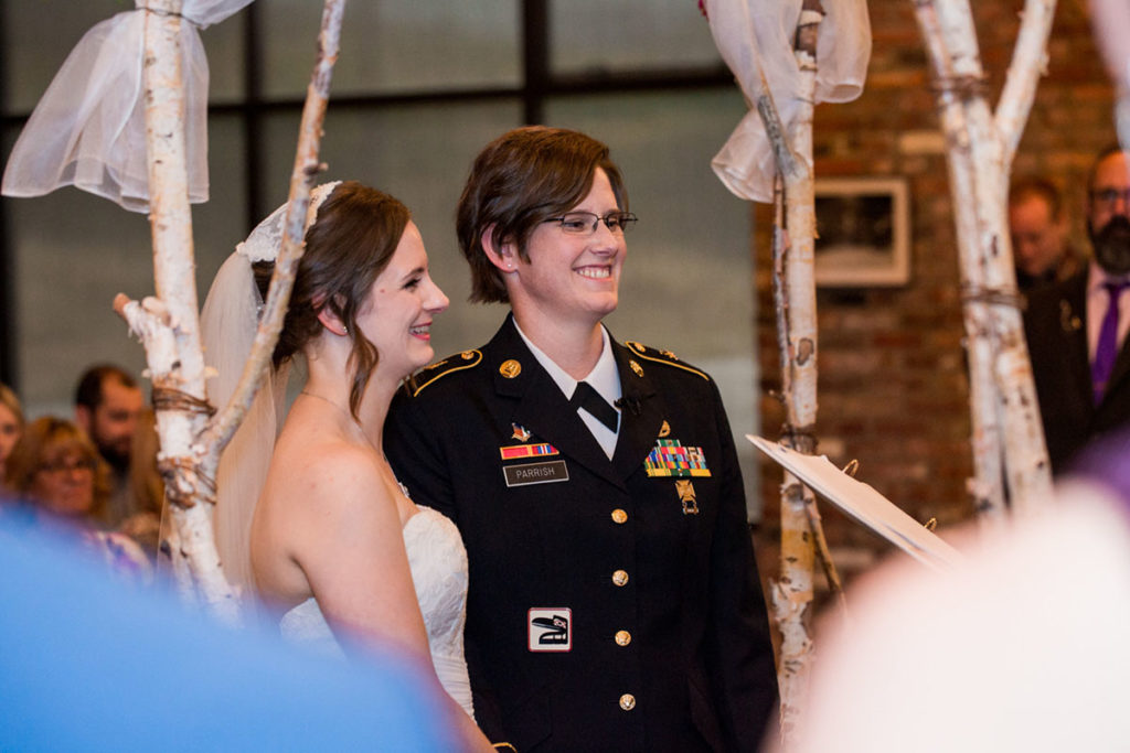 Modern Jewish military wedding