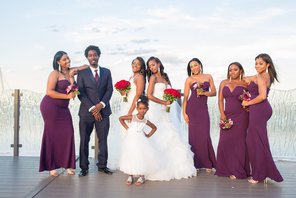 Red midnight romance wedding