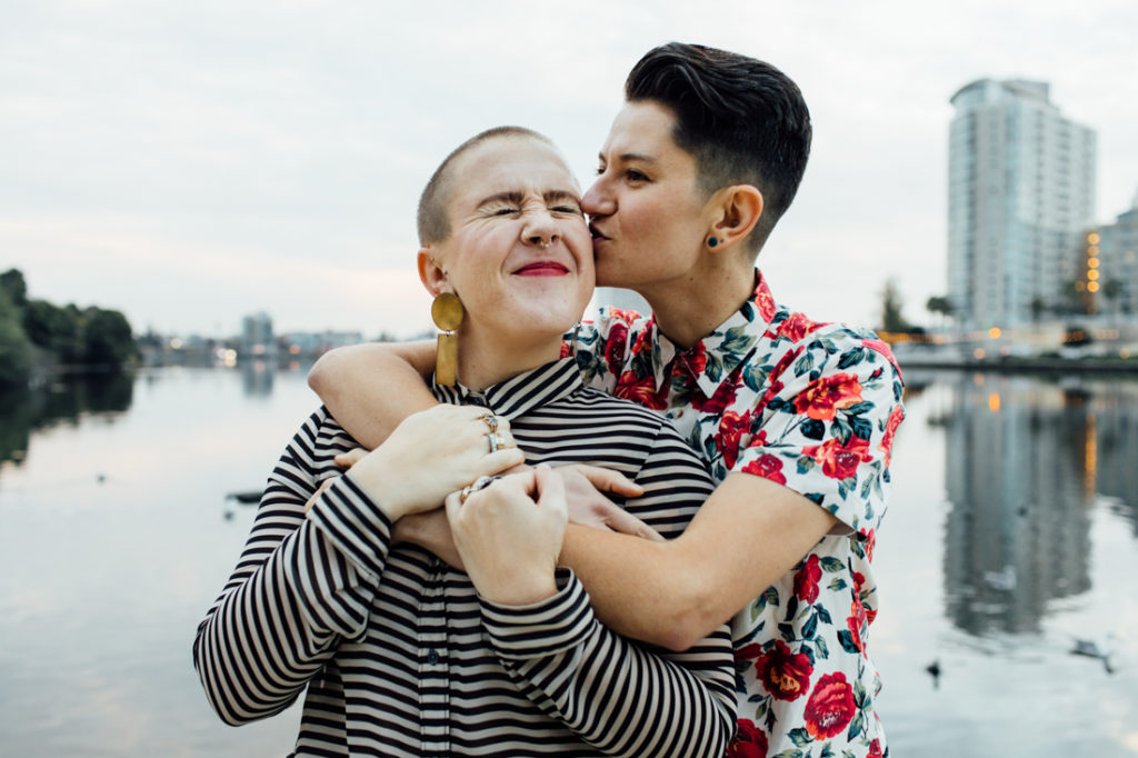 This couple celebrated a year living together in Oakland, California