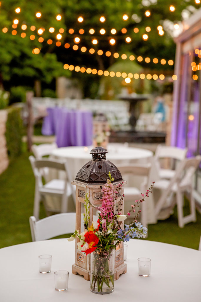 Colorful, whimsical spring backyard wedding in Austin, Texas