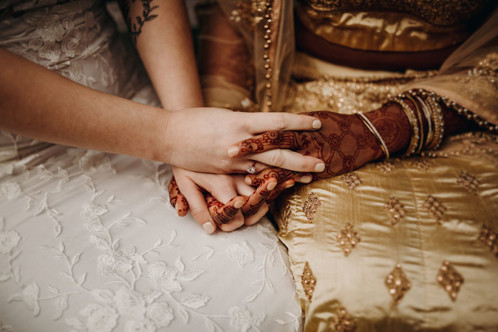 Romantic, industrial fall wedding with Indian cultural touches