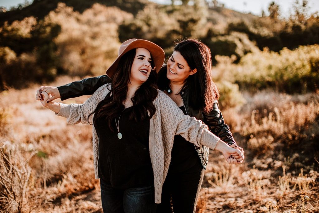 Golden hour proposal in the mountains of San Diego, California