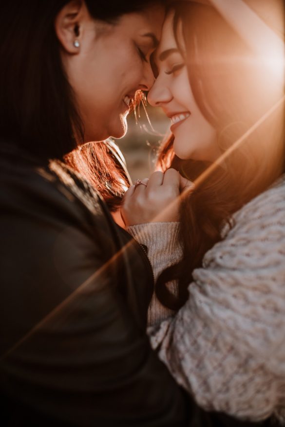Golden hour proposal in the mountains of San Diego, California