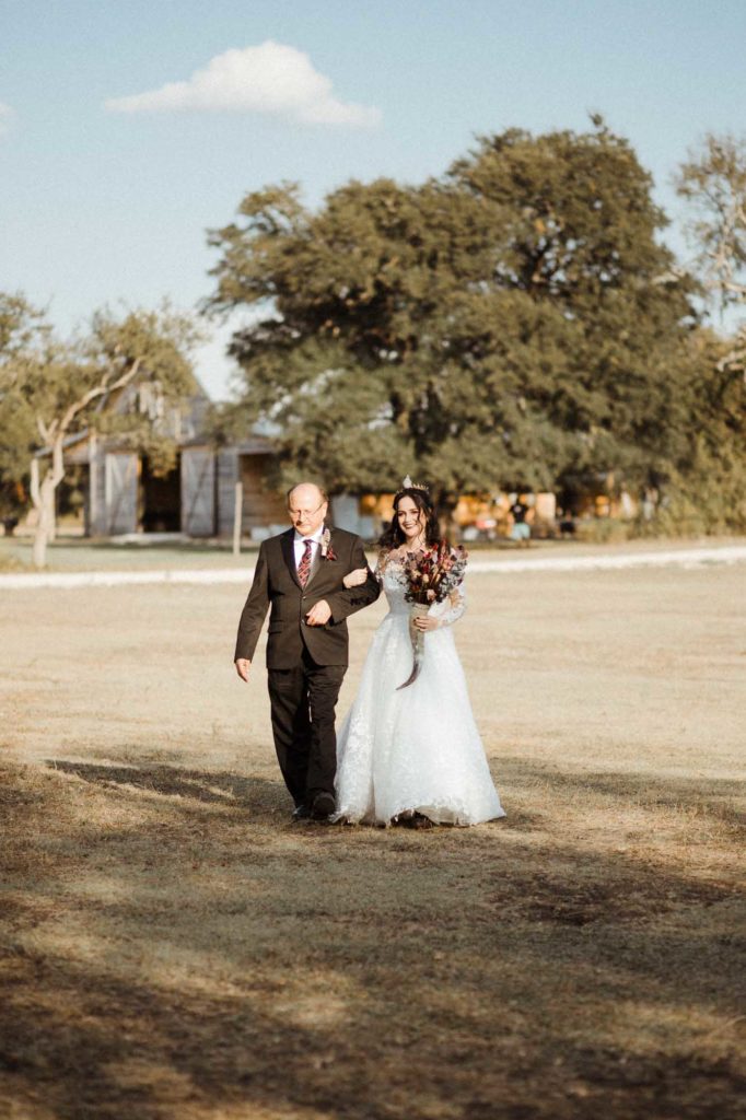 Beautifully gothic Texas wedding with creative details
