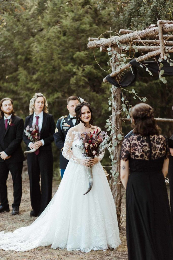 Beautifully gothic Texas wedding with creative details