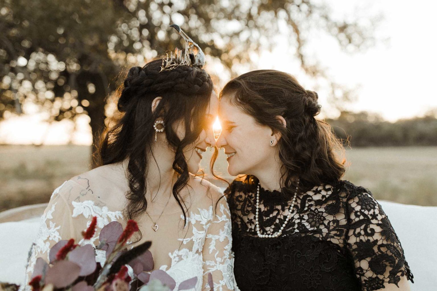 Beautifully gothic Texas wedding with creative details