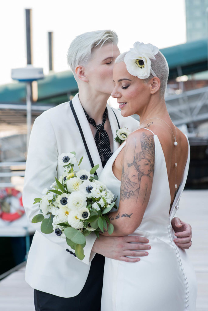 An intimate, nonbinary pandemic wedding at sea