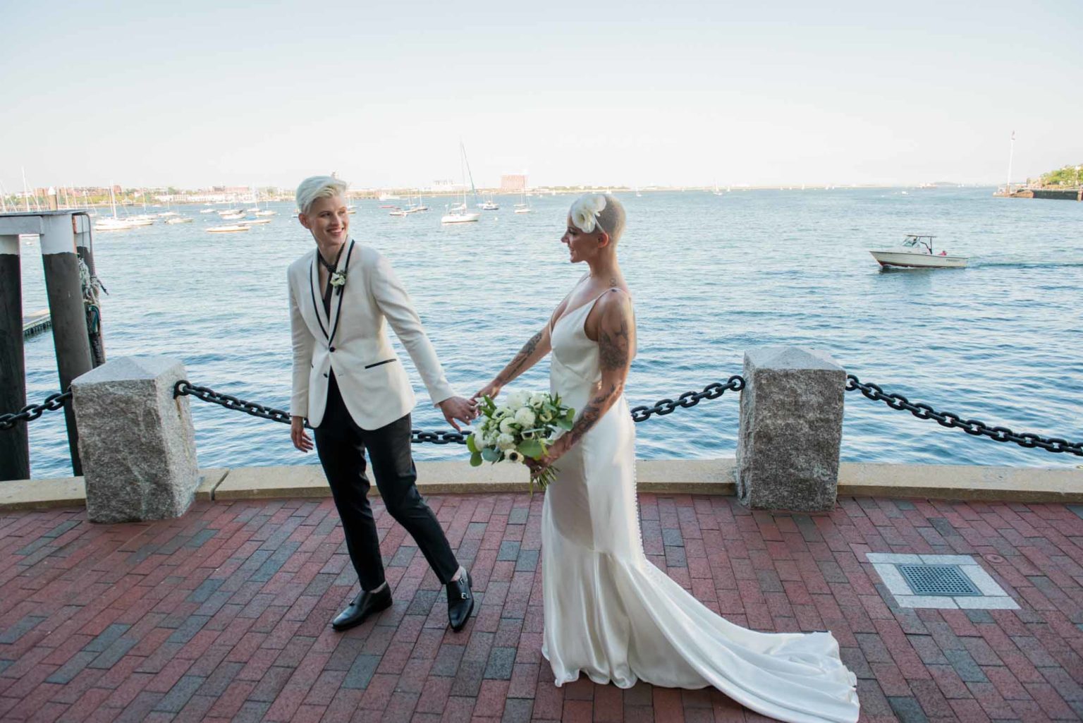 An intimate, nonbinary pandemic wedding at sea