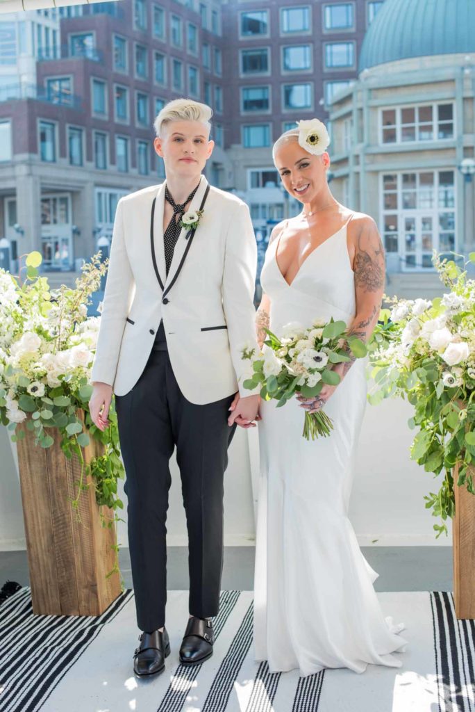 An intimate, nonbinary pandemic wedding at sea