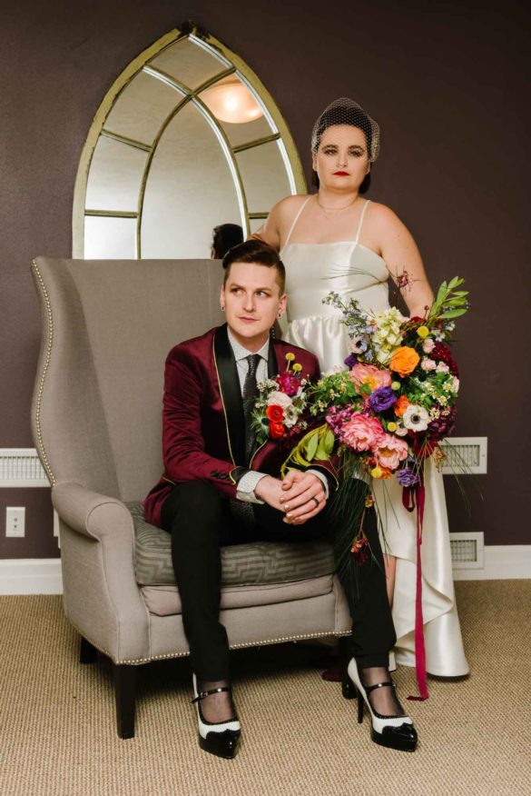 Punk nonbinary wedding in Salt Lake City, Utah