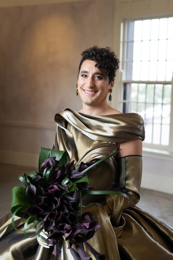 Glamorous Rupaul's Drag Race-inspired Wedding inspired with custom gold ...