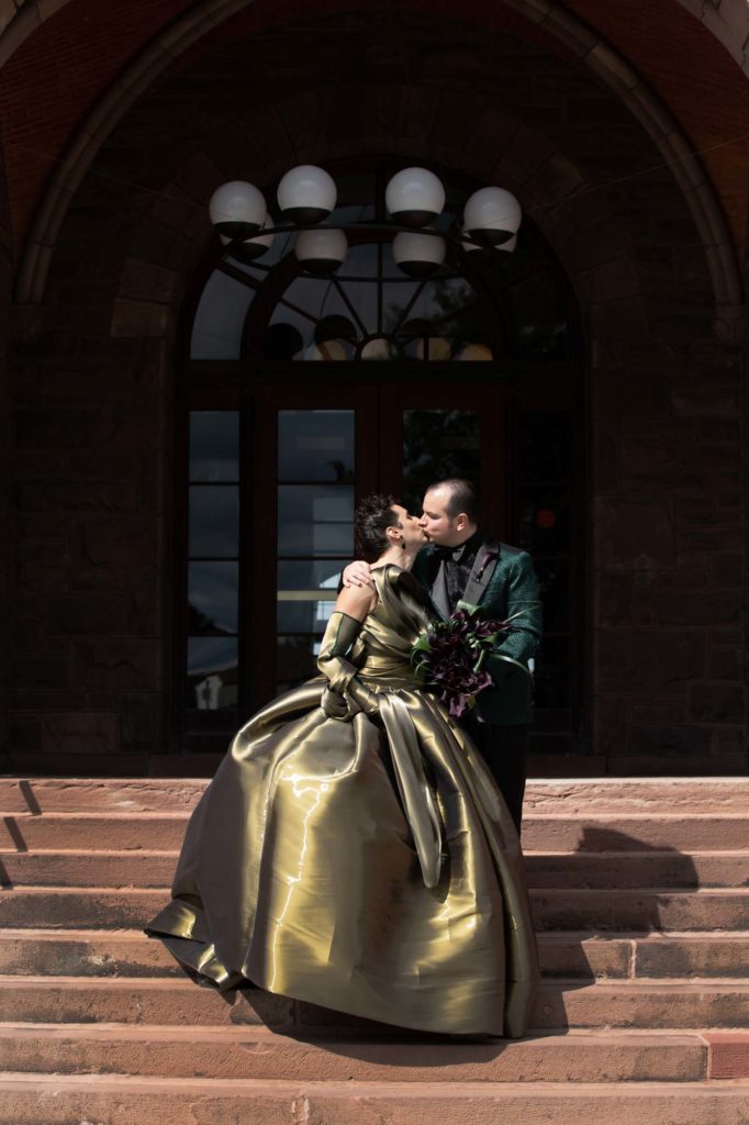 Glamorous Rupaul's Drag Race-inspired Wedding inspired with custom gold ...