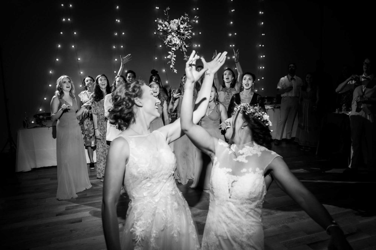 Outdoor Colorado wedding at historic cottage with triangle arch