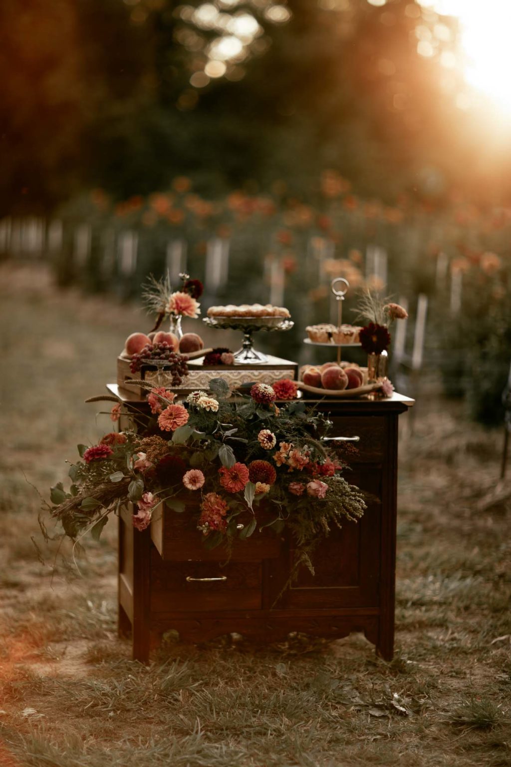 This dreamy styled elopement on an organic flower farm was designed to ...