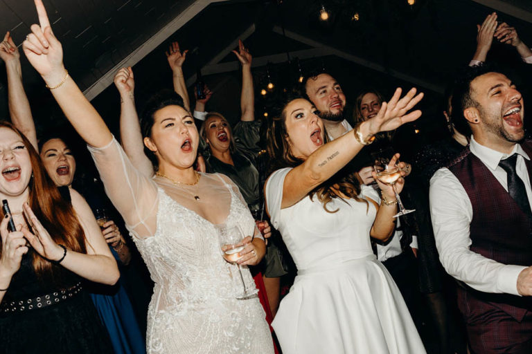 Colorful New York Rainbow Wedding Featuring A Drag Queen, Handmade Arch ...