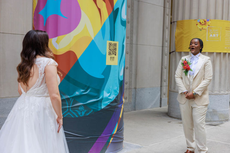 Jamie and Ashley's florescent and fun May LGBTQ+ wedding at Greenhouse ...