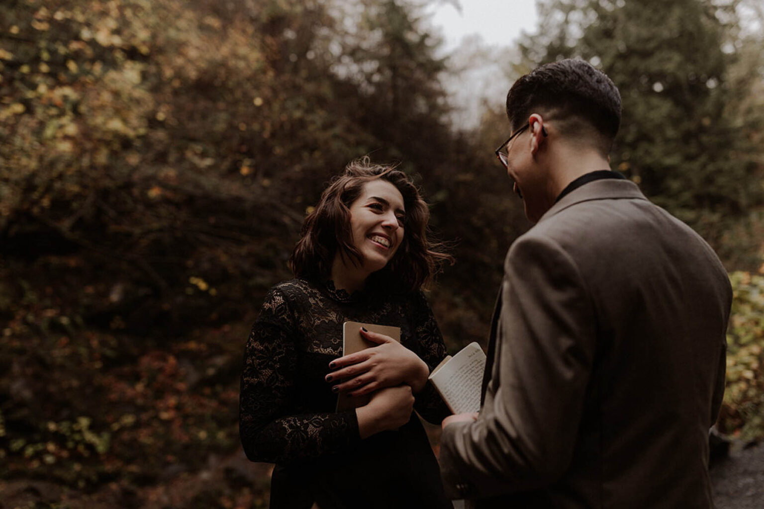 Dark-and-moody photoshoot turns into romantic proposal at the base of a ...