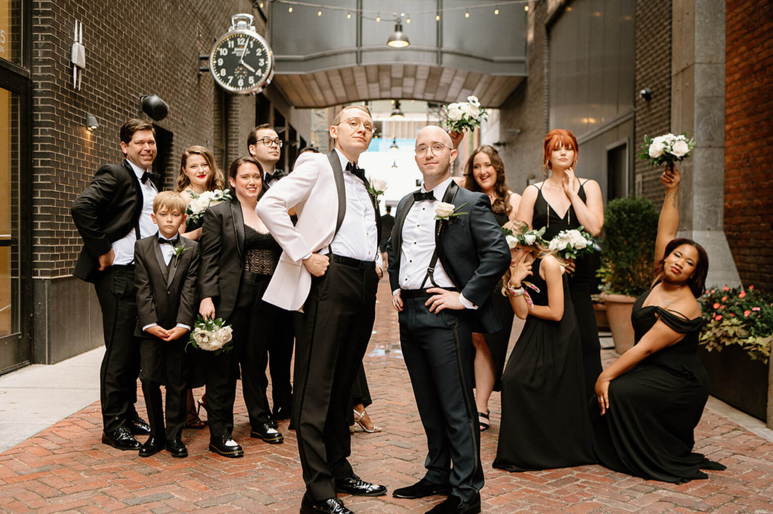 An elegant gay wedding for theater-loving grooms, inspired by Old ...