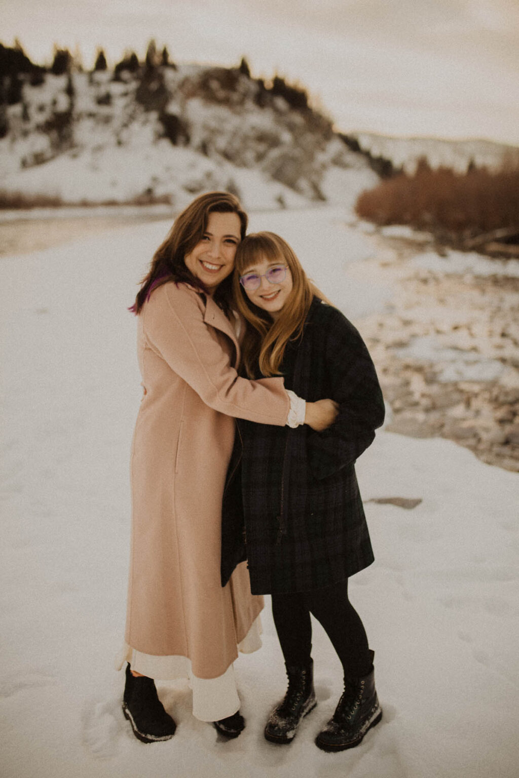 A second proposal at a winter engagement photoshoot for bisexual ...