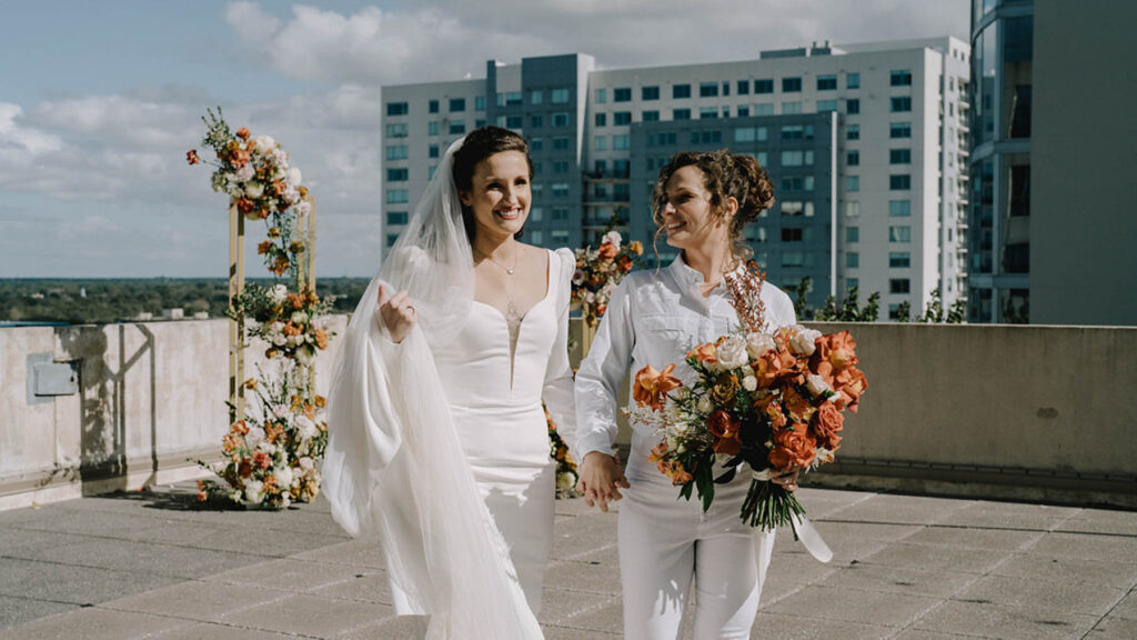 LGBTQ+ wedding inspiration: celebrating queer love with a rooftop party ...