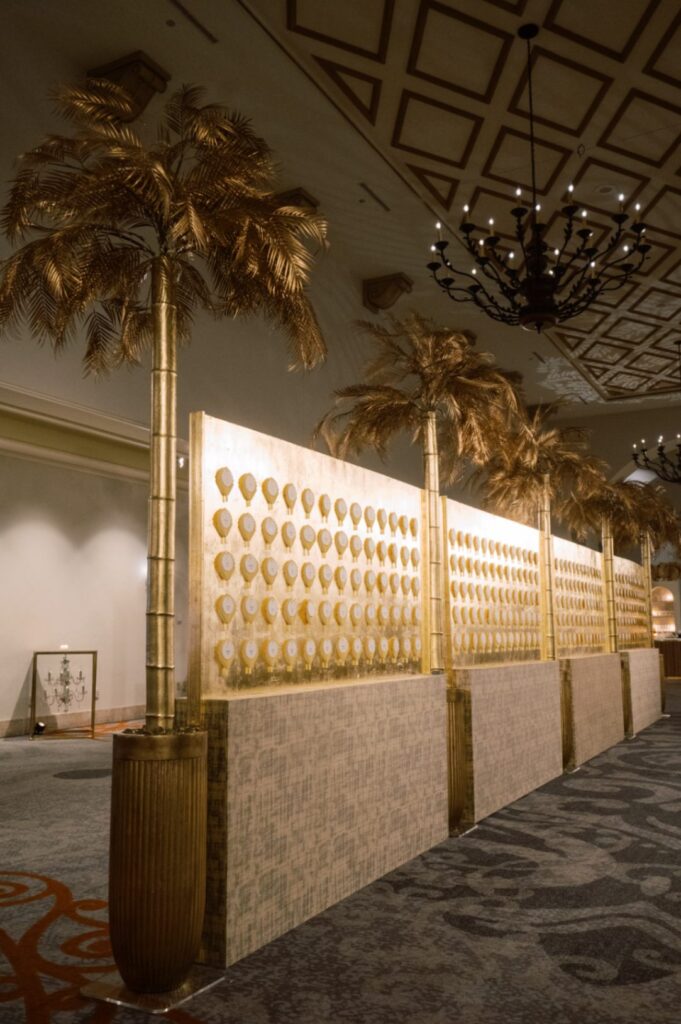 Gold gala wedding reception inspiration from Engage!23 The Boca Raton