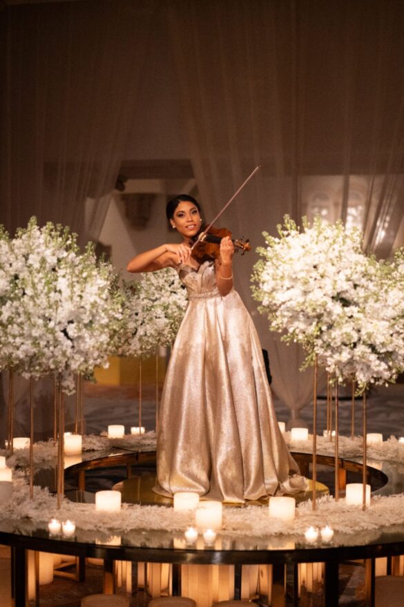 Gold gala wedding reception inspiration from Engage!23 The Boca Raton